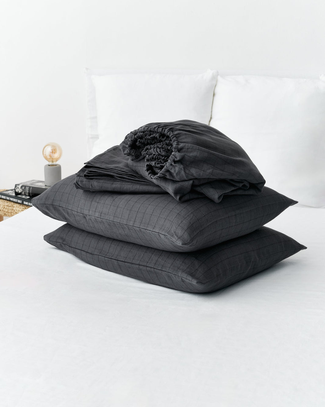 Limited edition! Charcoal windowpane bedding – MagicLinen Wholesale