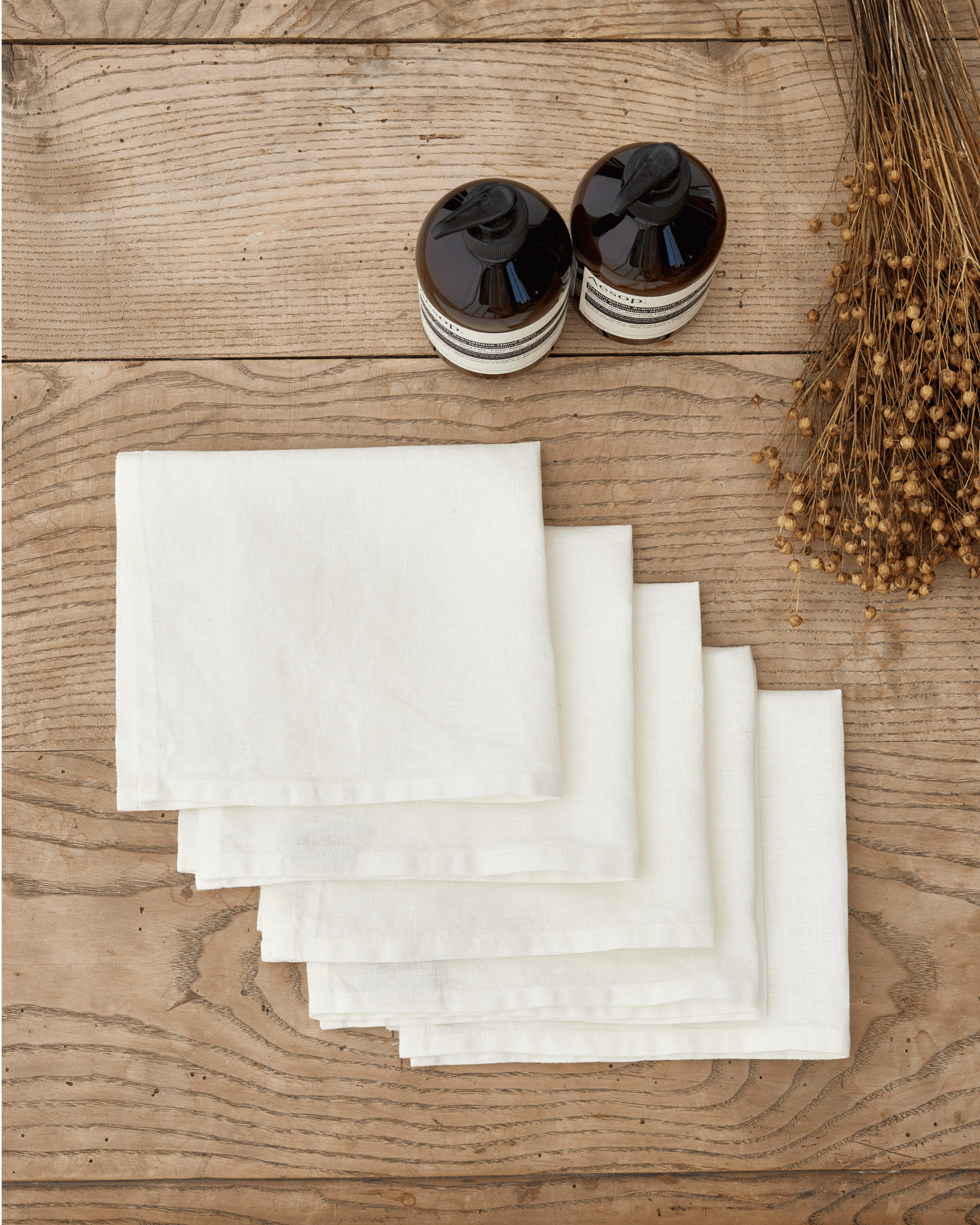 Ivory linen face cloth set of 5 | MagicLinen – MagicLinen Wholesale